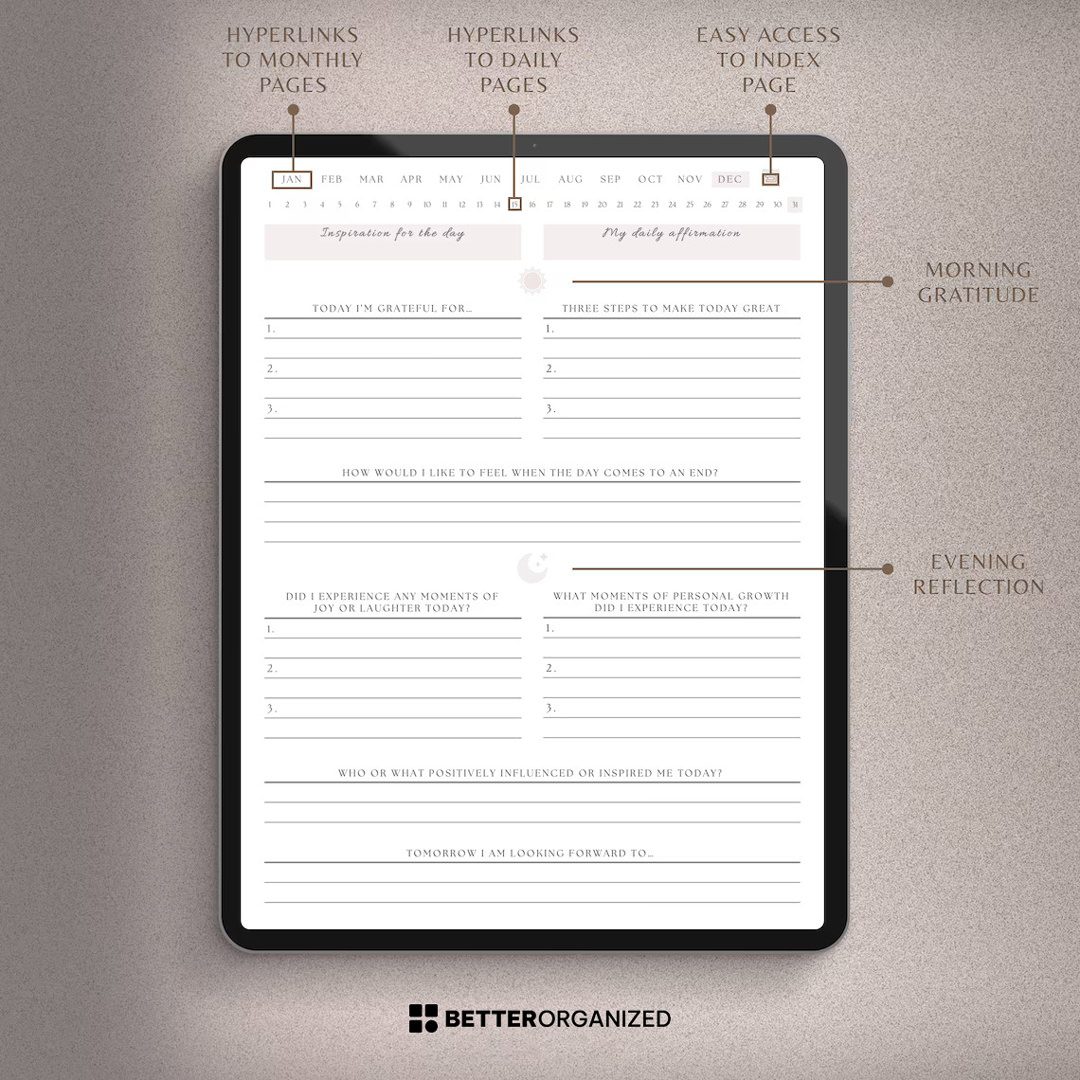 Ultimate Digital Gratitude Journal - Better Organized