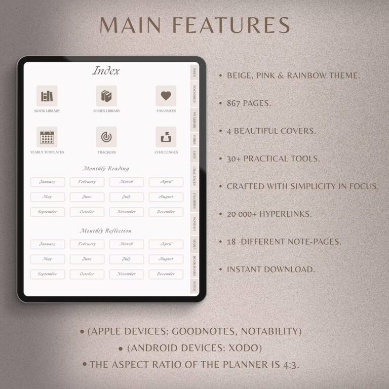 Ultimate Digital Reading Journal - Better Organized