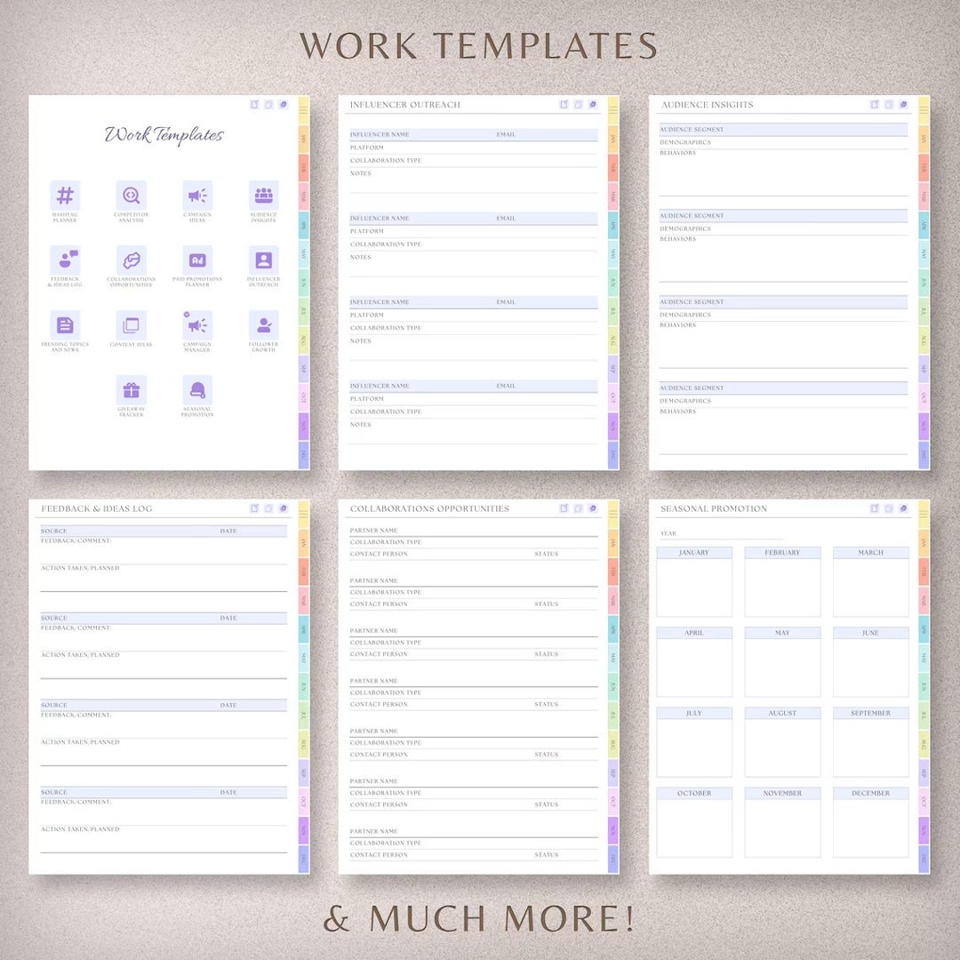Ultimate Digital Social Media Planner - Better Organized