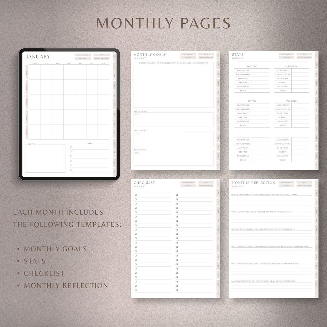 Ultimate Digital Social Media Planner - Better Organized