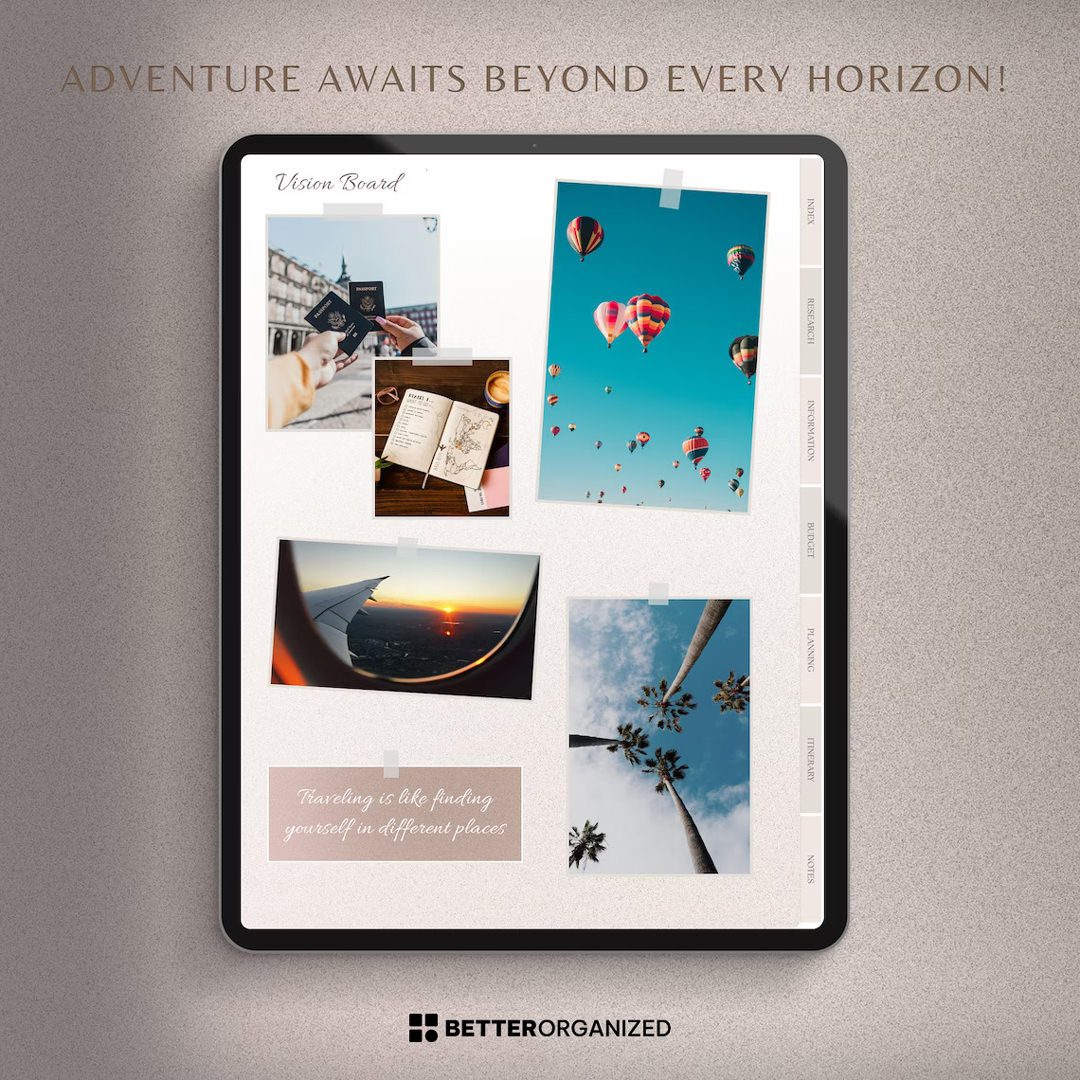 Ultimate Digital Travel Journal - Better Organized